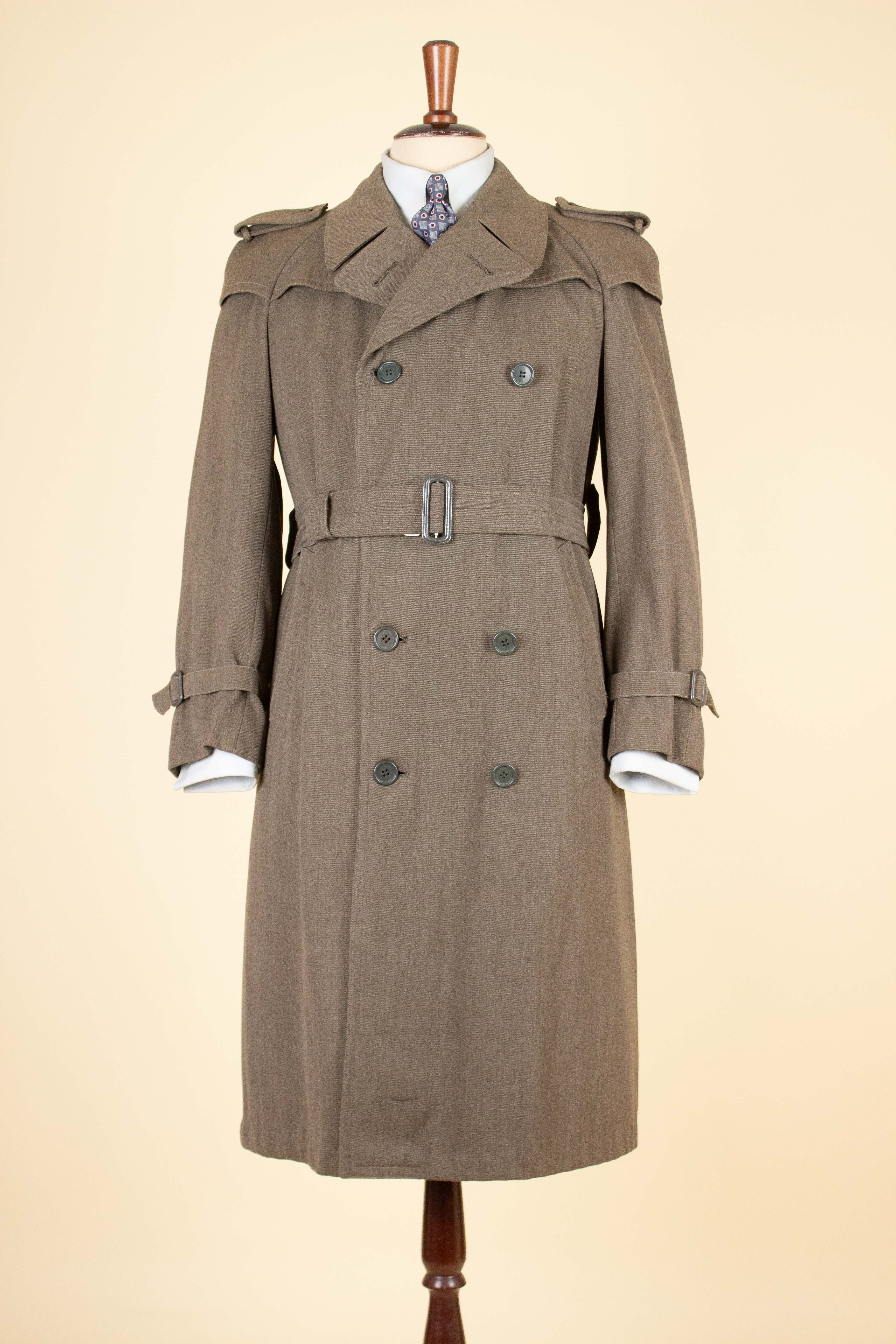 SWEDISH 1930S/1940S LIGHT BROWN TRENCH COAT BY FUNK. SIZE CA EU 46 – A ...