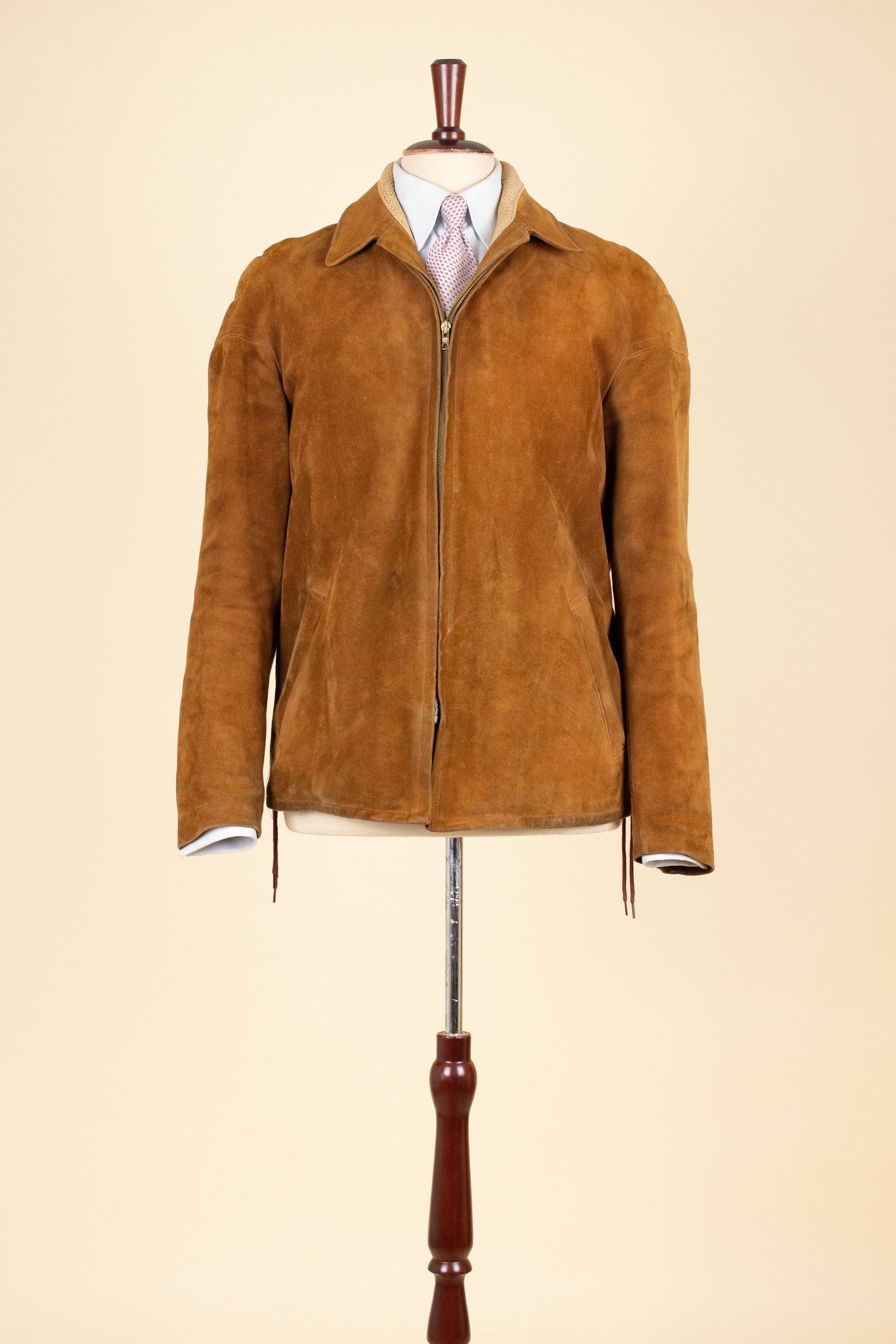 SWEDISH 1950S LIGHT BROWN GOATSKIN SUEDE JACKET. SIZE CA EU 48 – A ...