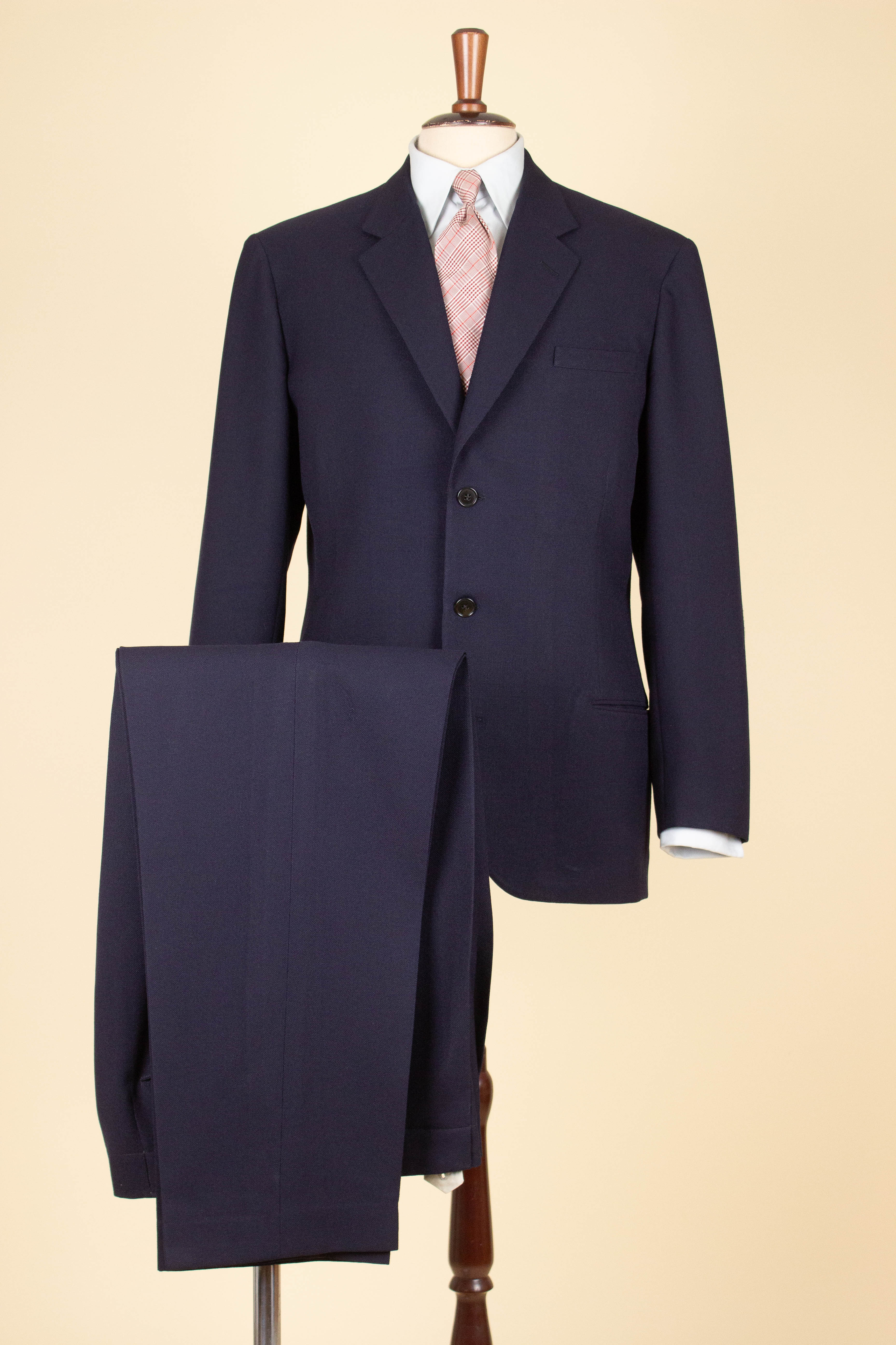 SWEDISH 1959 DARK BLUE TWO PIECE SINGLE BREASTED BESPOKE SUIT BY TH PE ...