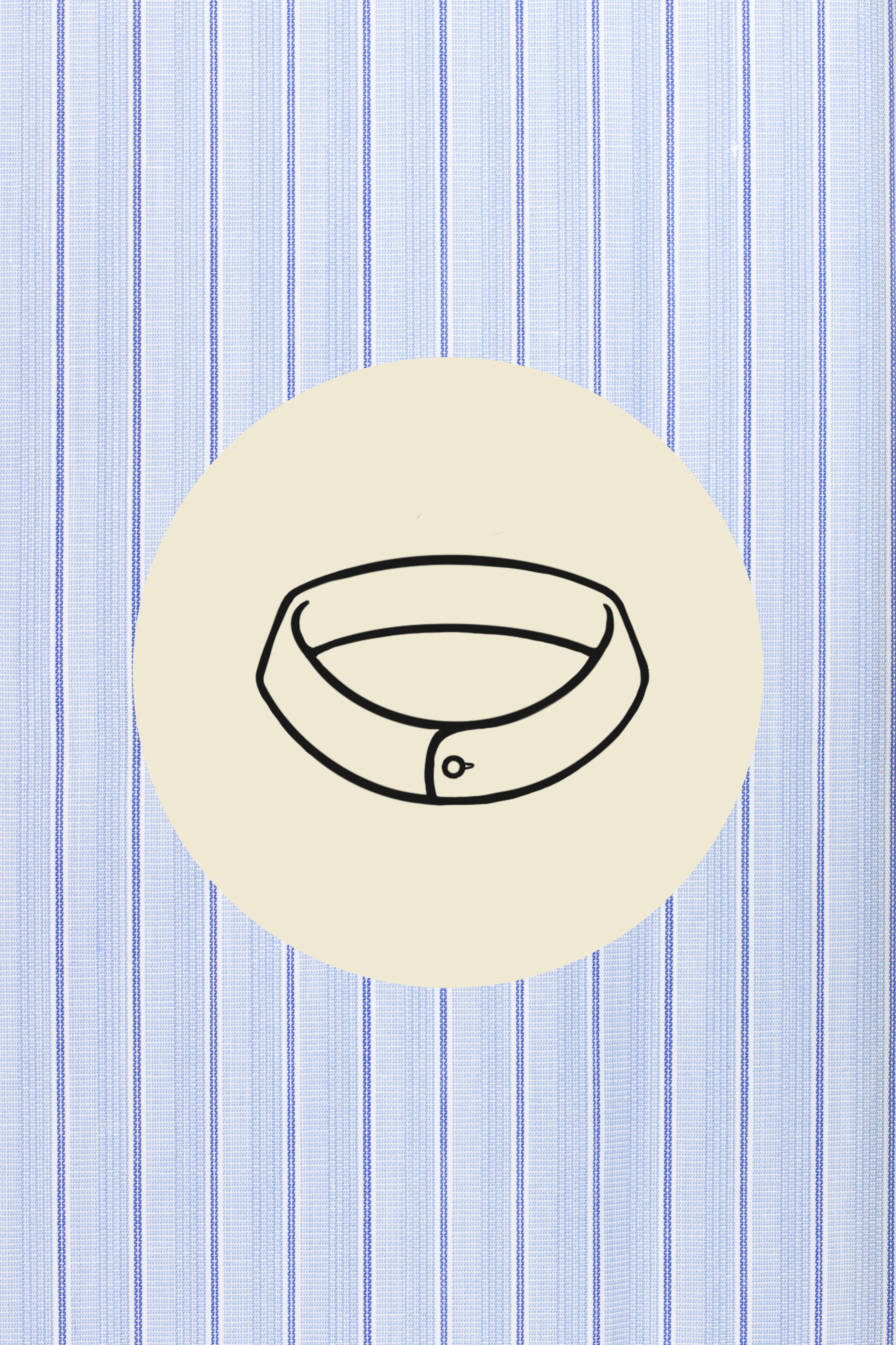 Dark blue stripes on light blue (0058) with Grado collar – A. MARCHESAN